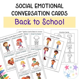Social Emotional Conversation Cards - Emotional Regulation Situations ...