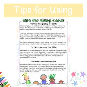 Social Emotional Conversation Cards - Emotional Regulation Situations ...