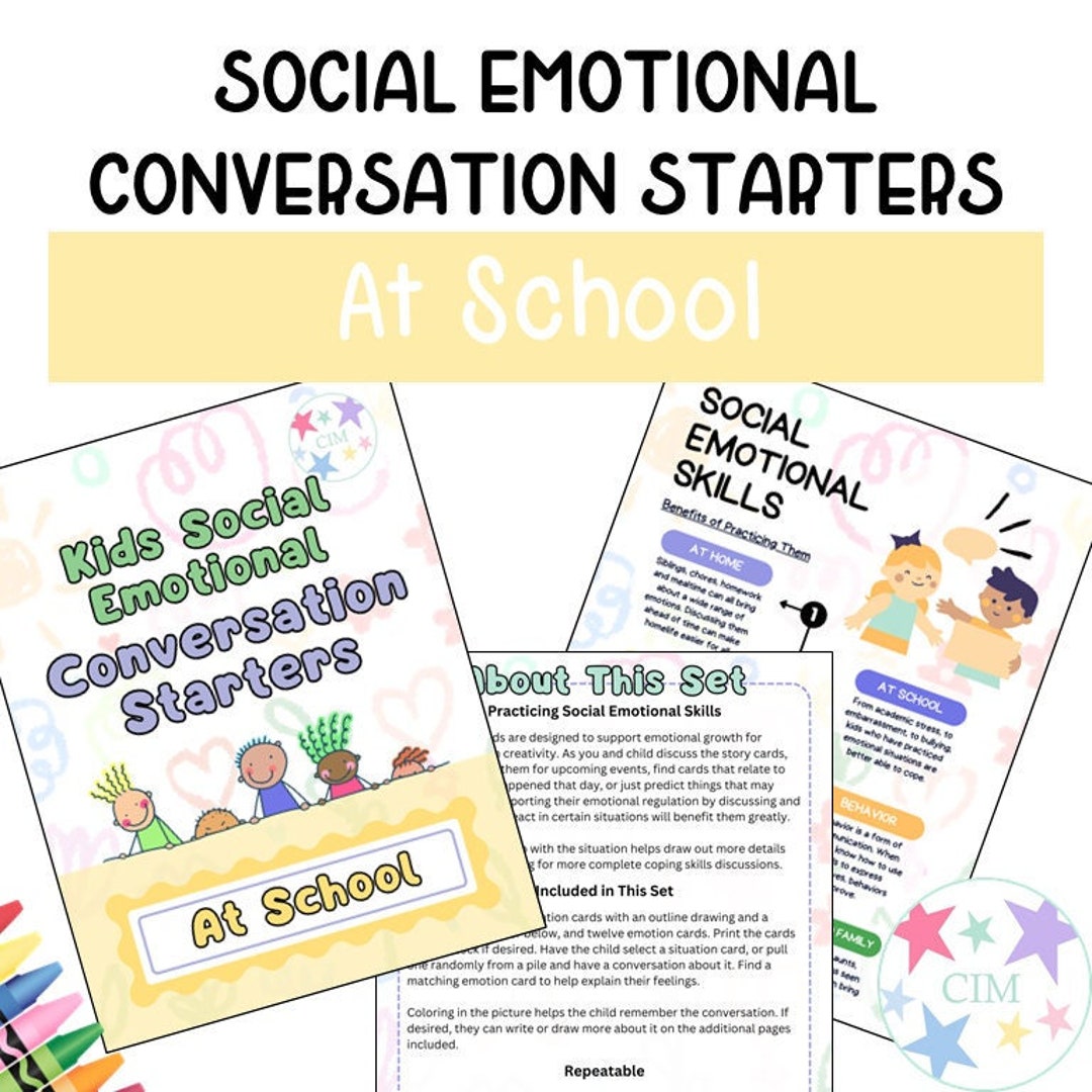 Social Emotional Conversation Cards Creative Social Skills Story Card ...