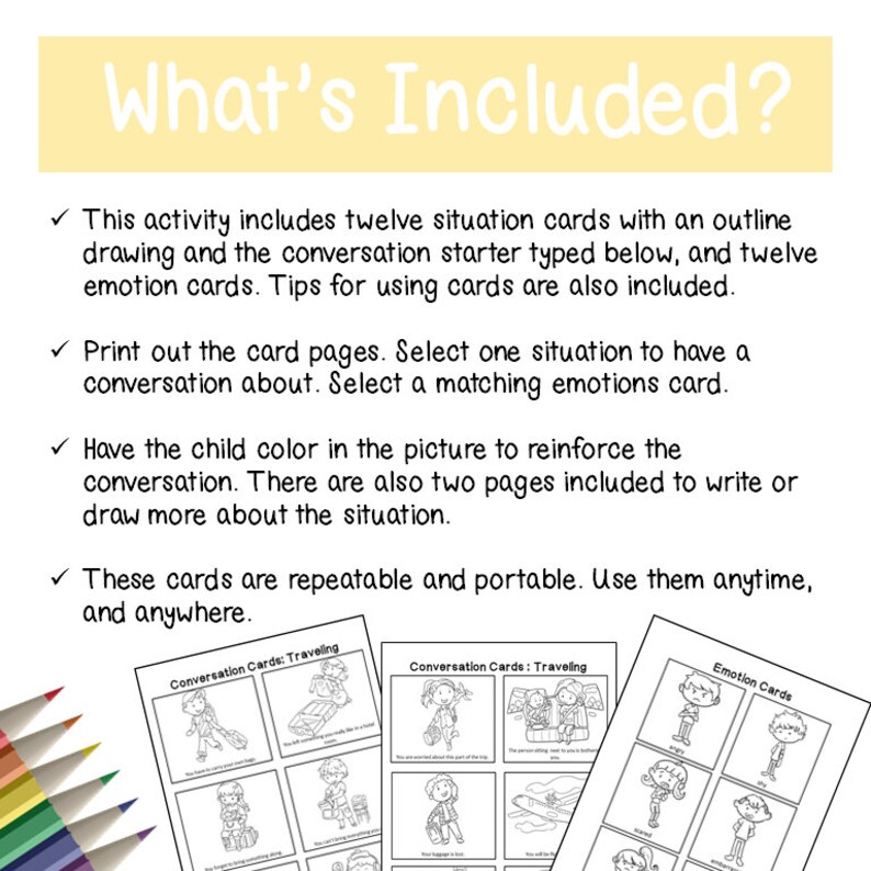 Social Emotional Conversation Starters Traveling Story Cards Social ...