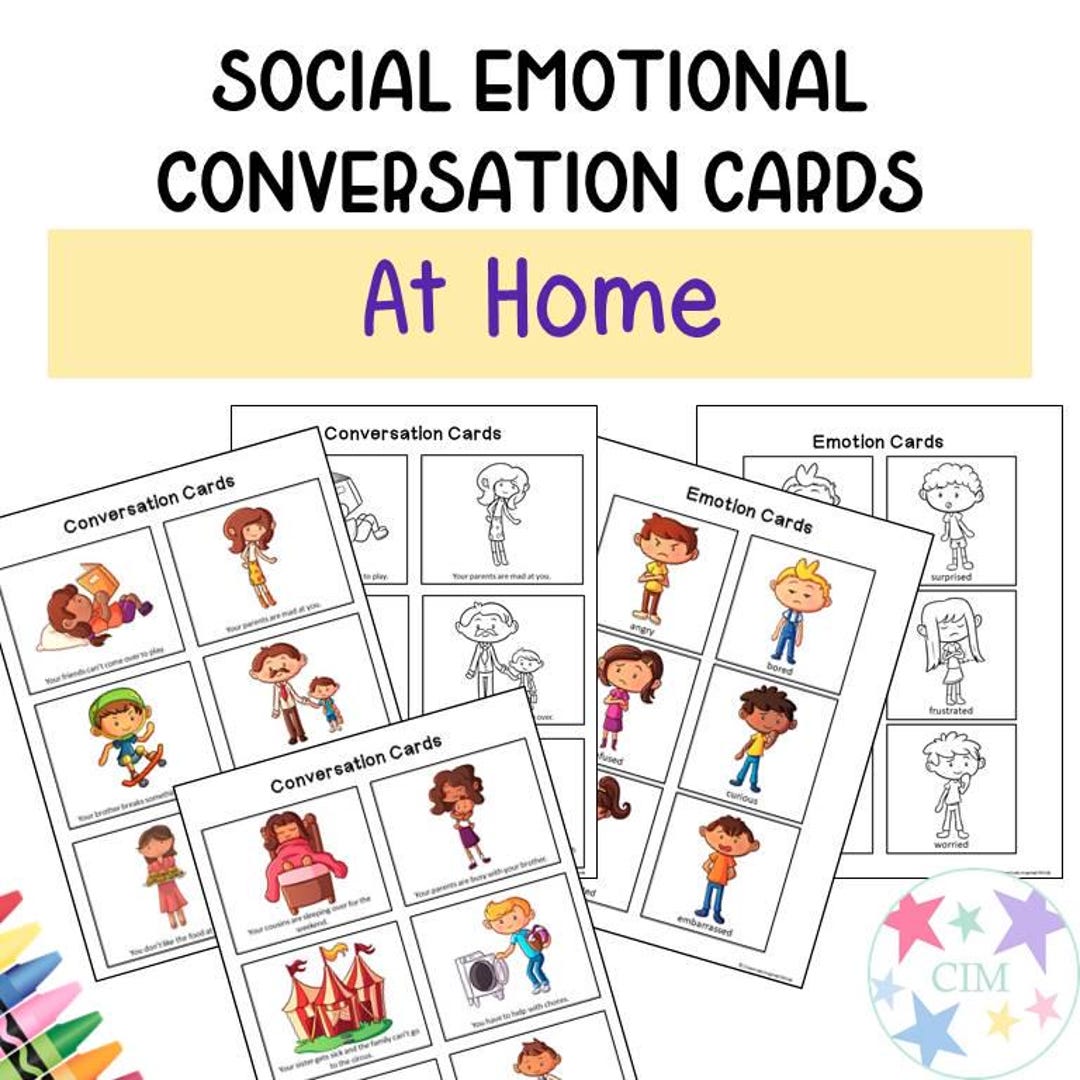 Social Emotional Learning Activities Conversation Cards Social Skills ...