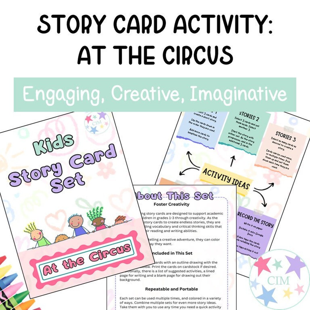 Reading Activities for Kids Circus Storytelling Skill Builder Literacy ...