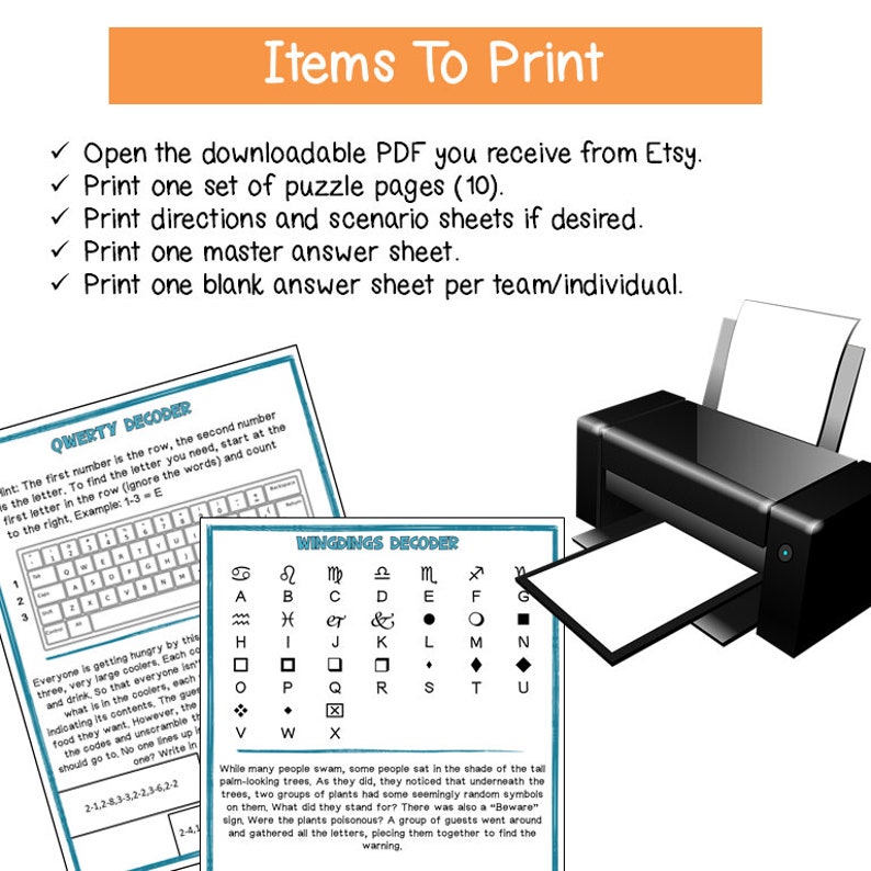 Escape Room for Kids - Printable Kids Birthday Party Games - Escape ...