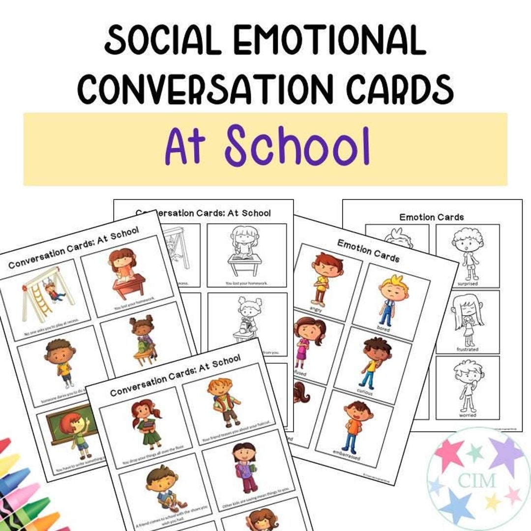 Social Emotional Awareness Conversation Cards - Creative SEL Story Card ...