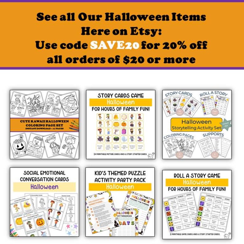 Kids Halloween Interactive Storytelling Activities, Storytelling Game ...