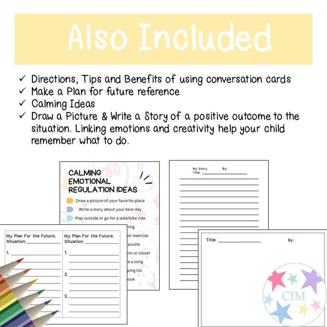 Social Emotional Conversation Cards Emotional Regulation Situations for ...