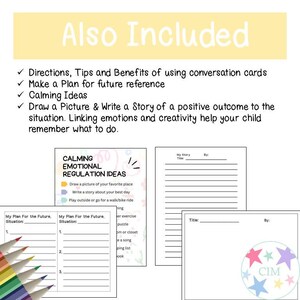 Social Emotional Conversation Cards Emotional Regulation Situations for ...