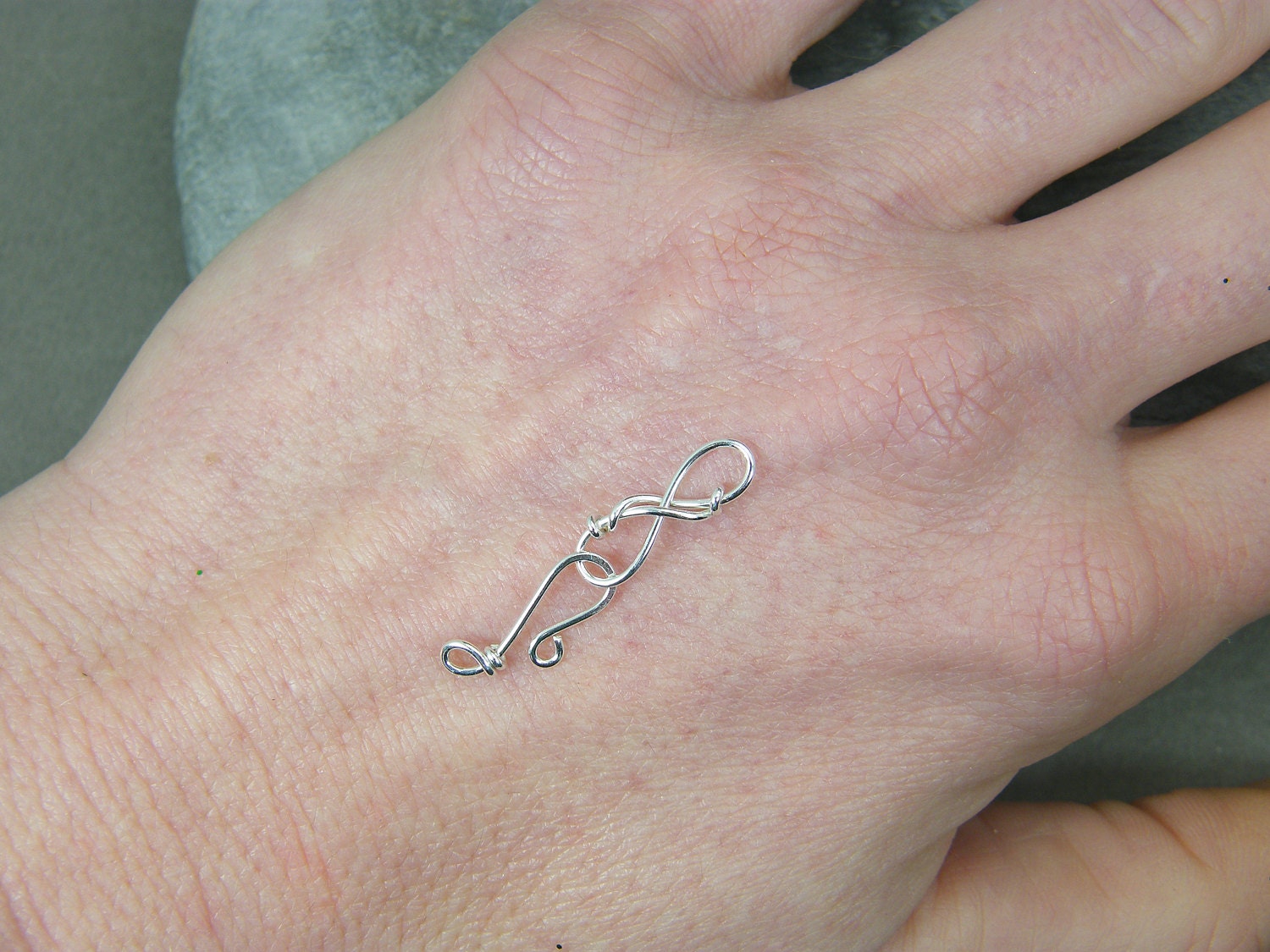 Sterling Silver Artisan Clasp Wire Wrapped Handmade | Etsy