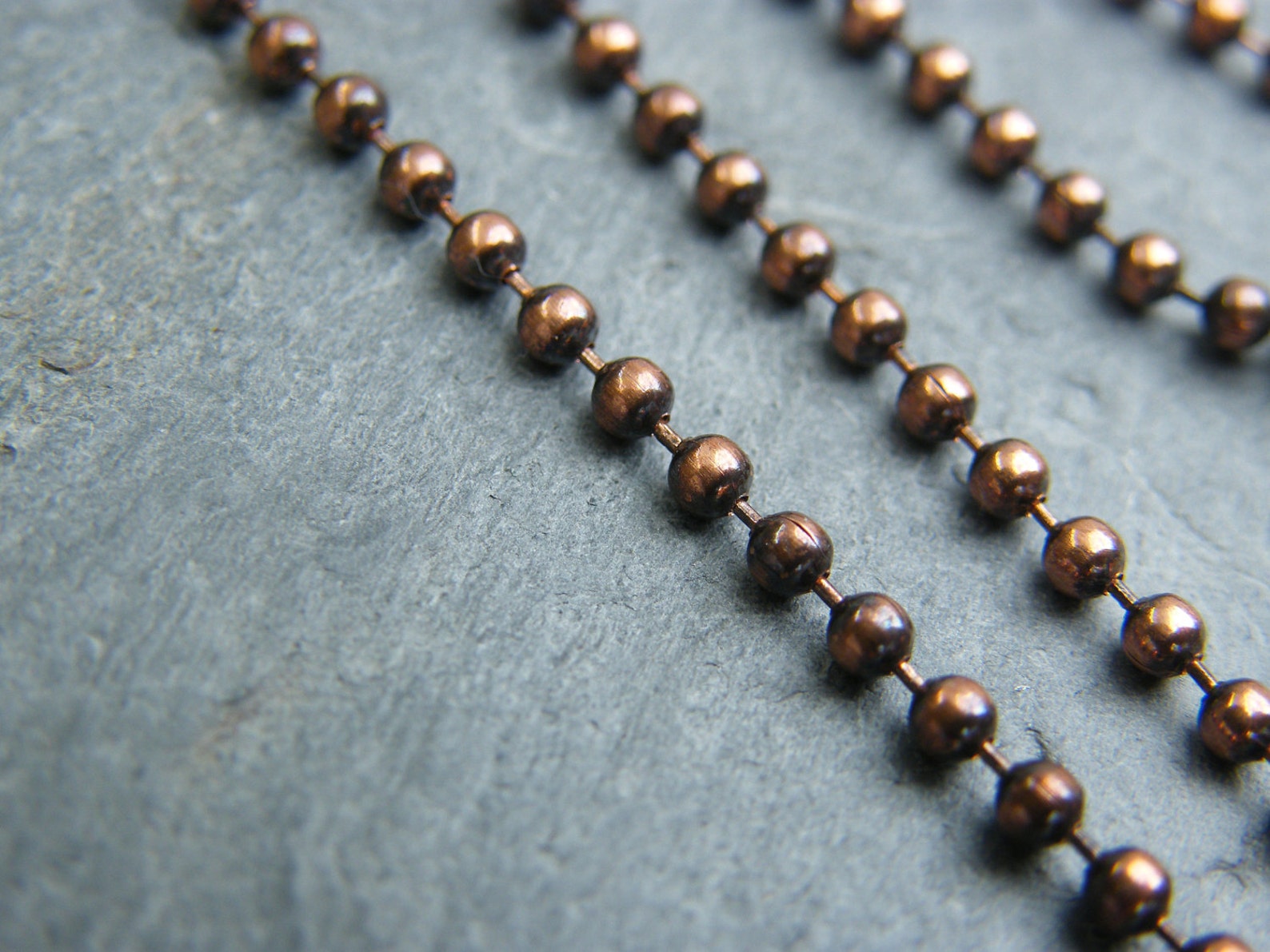 Copper Ball Chain Antique Copper Chain Copper Necklace - Etsy