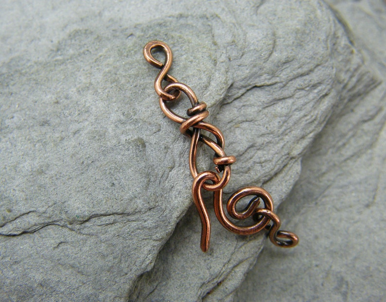 Antique Copper Clasp Wire Wrapped Handmade Jewellery - Etsy