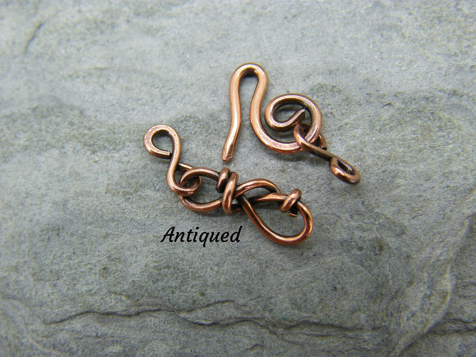 Antique Copper Clasp Wire Wrapped Handmade Jewellery - Etsy
