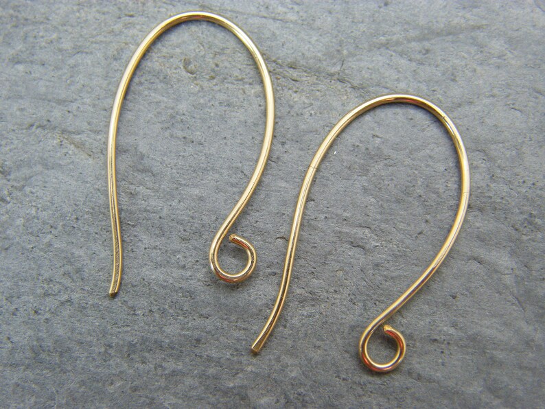 Gold Filled Ear Wires Oval Ear Hooks Ear Hook Wire - Etsy