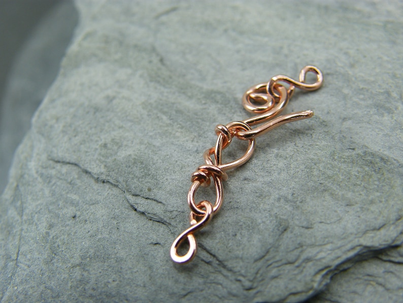 Antique Copper Clasp Wire Wrapped Handmade Jewellery - Etsy