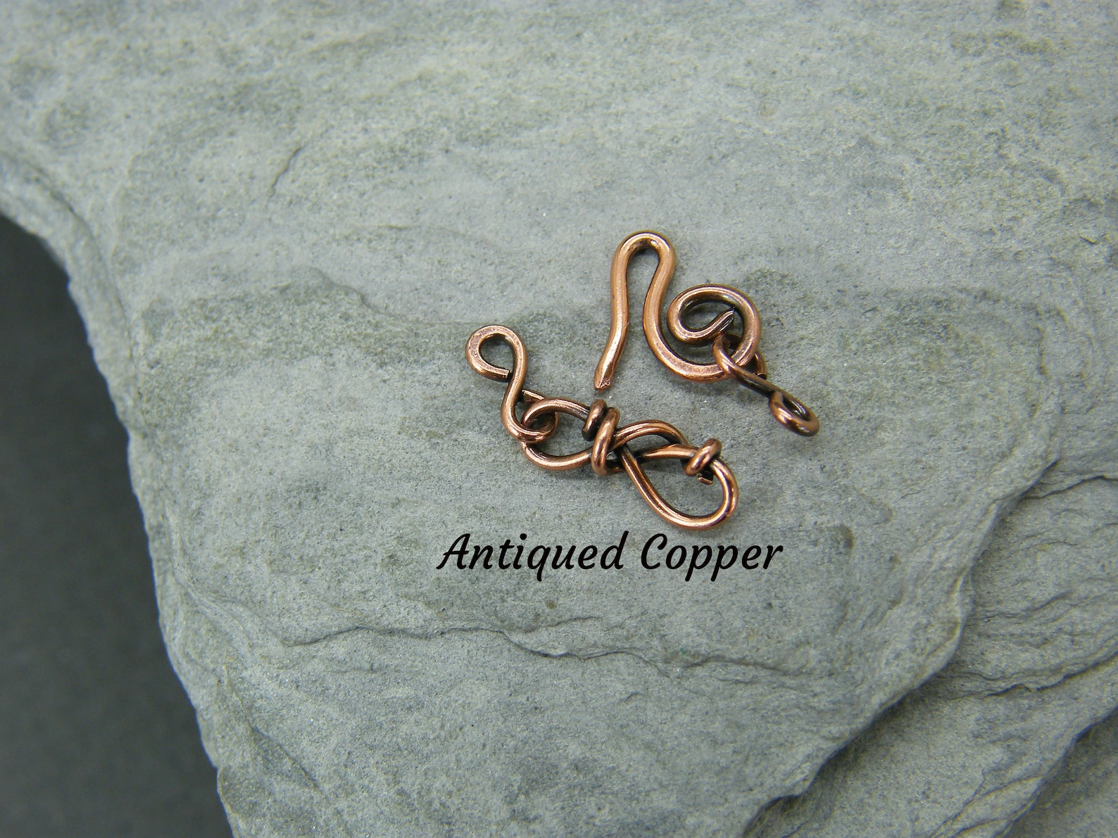 Antique Copper Clasp Wire Wrapped Handmade Jewellery | Etsy