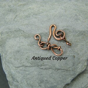 Antique Copper Clasp ~ Wire Wrapped ~ Handmade Jewellery Components ...