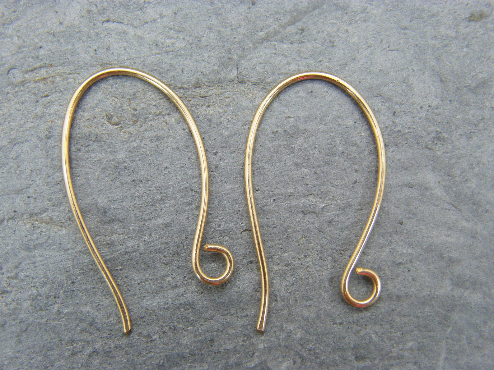 Gold Filled Ear Wires Oval Ear Hooks Ear Hook Wire - Etsy