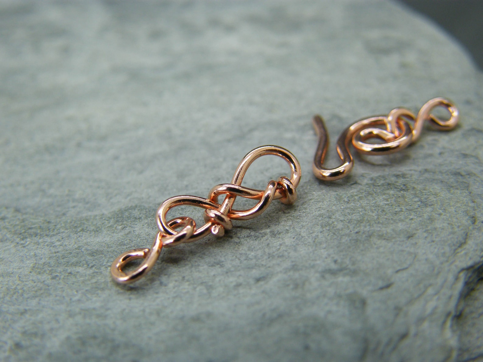 Antique Copper Clasp Wire Wrapped Handmade Jewellery - Etsy