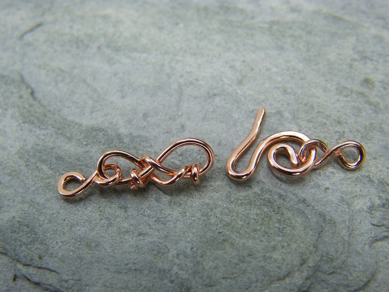 Copper Clasp Wire Wrapped Handmade Jewellery Components - Etsy