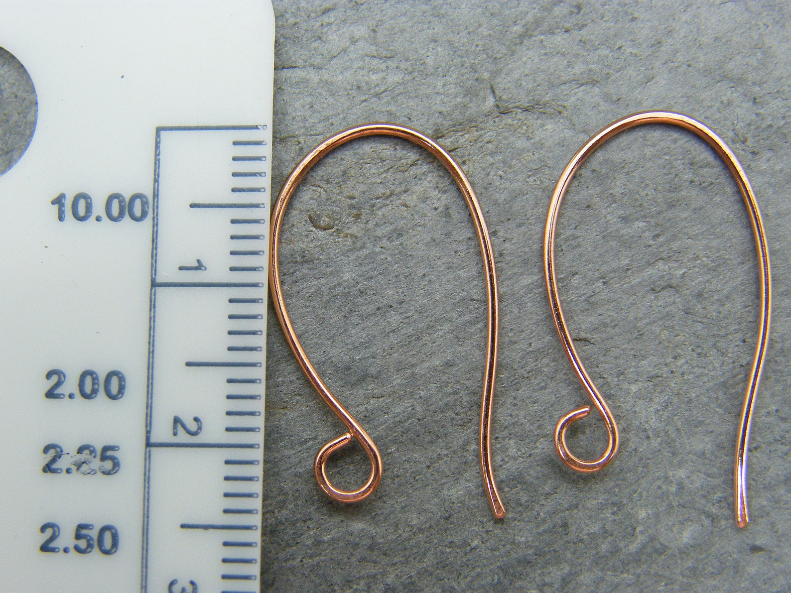 Solid Copper Ear Wires Oval Ear Hooks Ear Hook Wire - Etsy