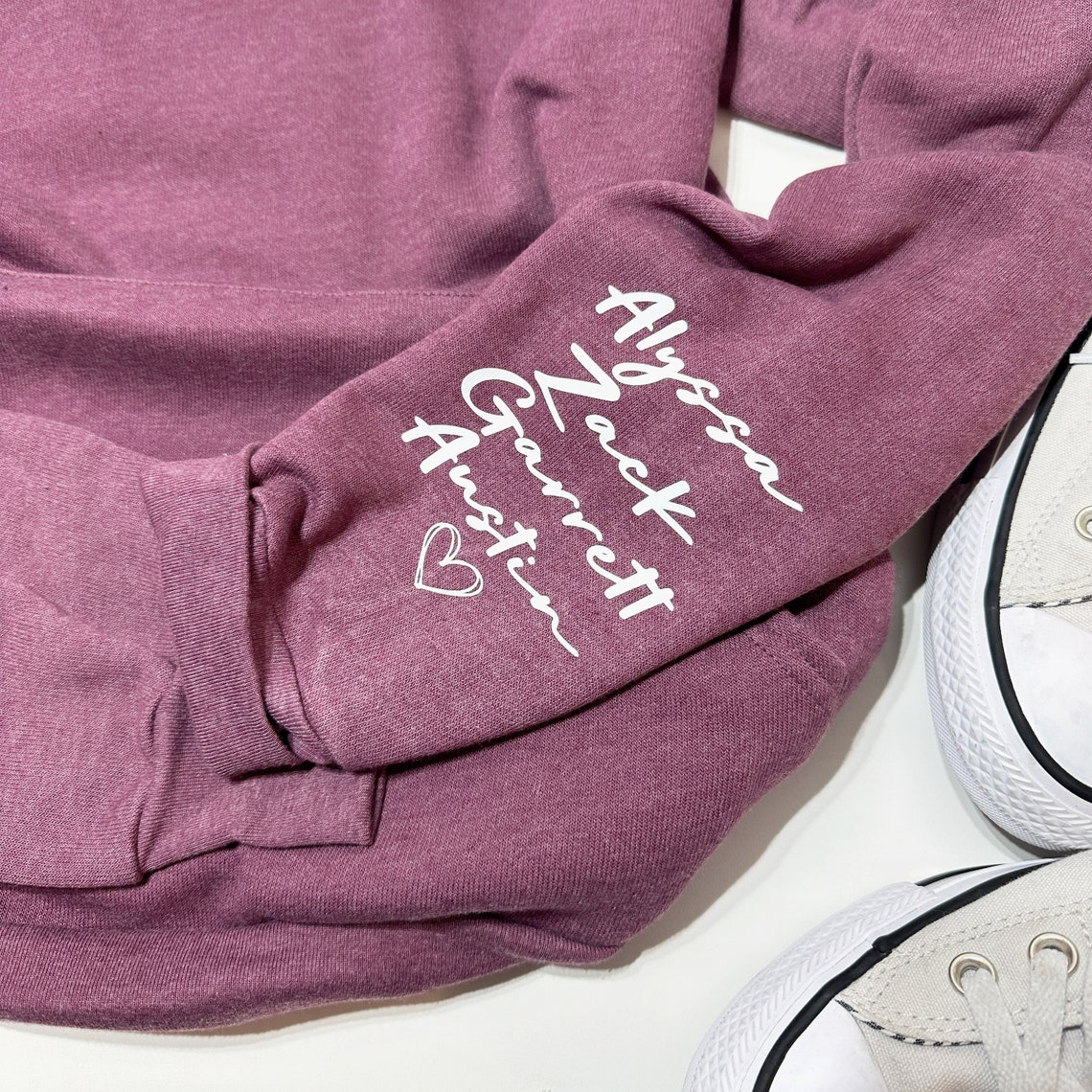 Personalized Sleeve Names Hoodie, Mom Gift, Bella Canvas - Etsy