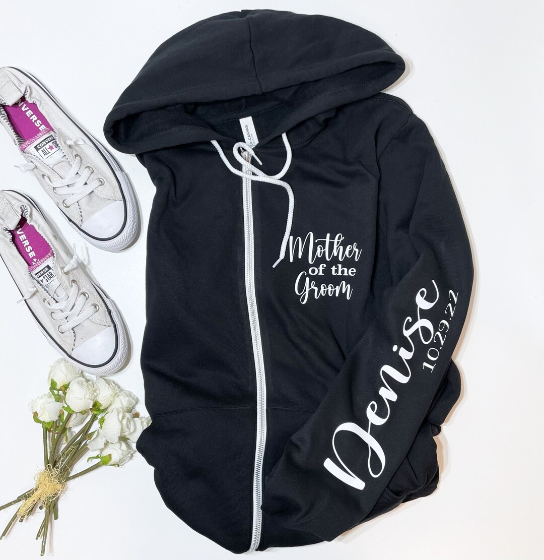 Mother of the Groom Zip up Hoodie: Bridal Party Sweatshirt - Etsy