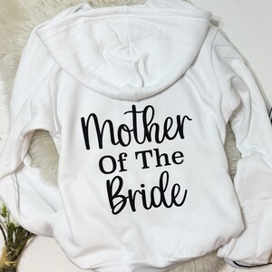 Mother of the Bride Zip up Hoodie: Wedding Party Sweatshirt - Etsy