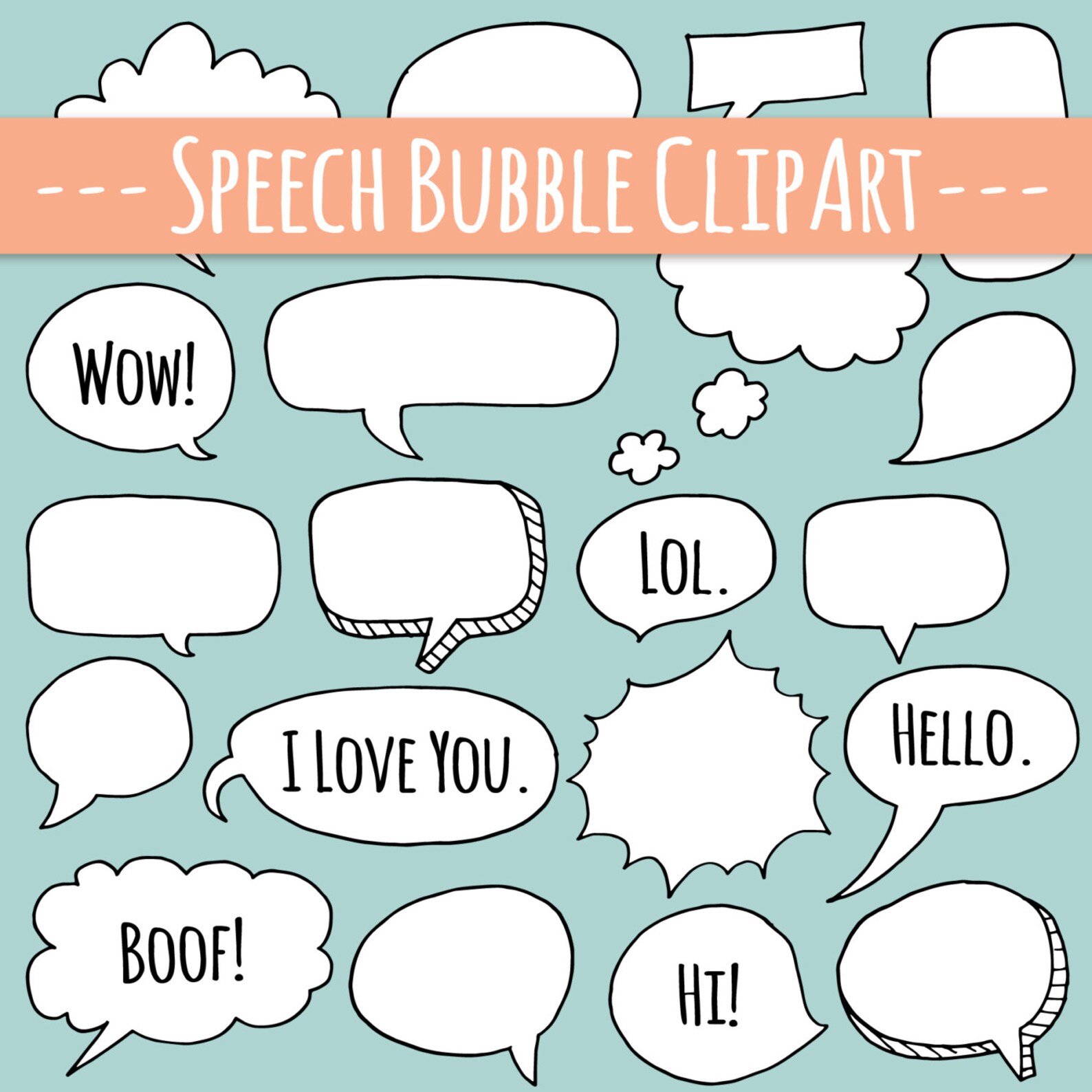 Speech Bubble Clipart Frames, Speech Bubbles, Clipart, Clip Art, Frame ...