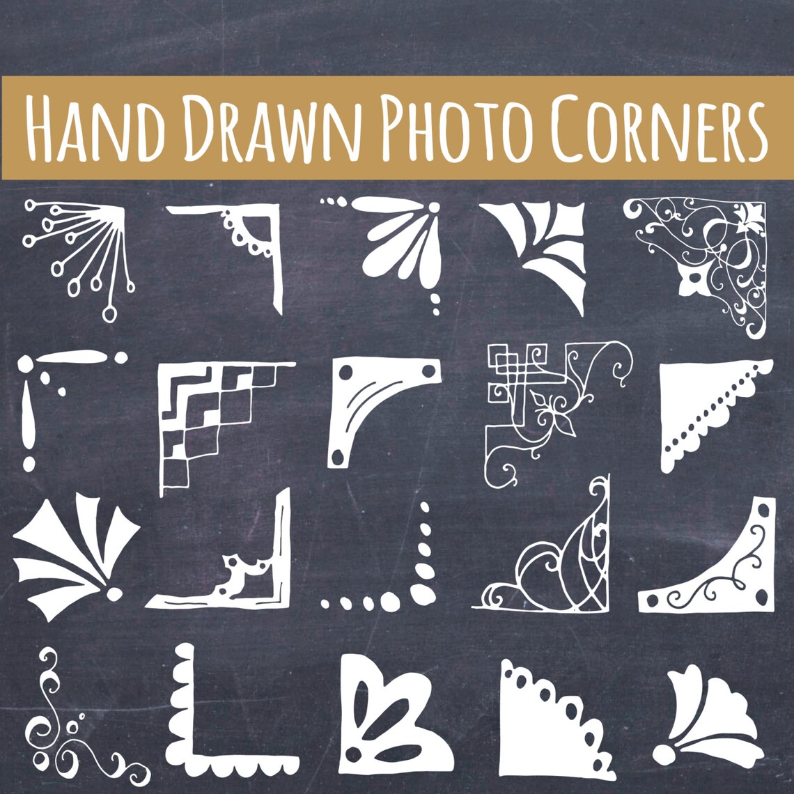 CLIP ART: Cute Picture Corners // Hand Drawn Bespoke // Whimsical ...