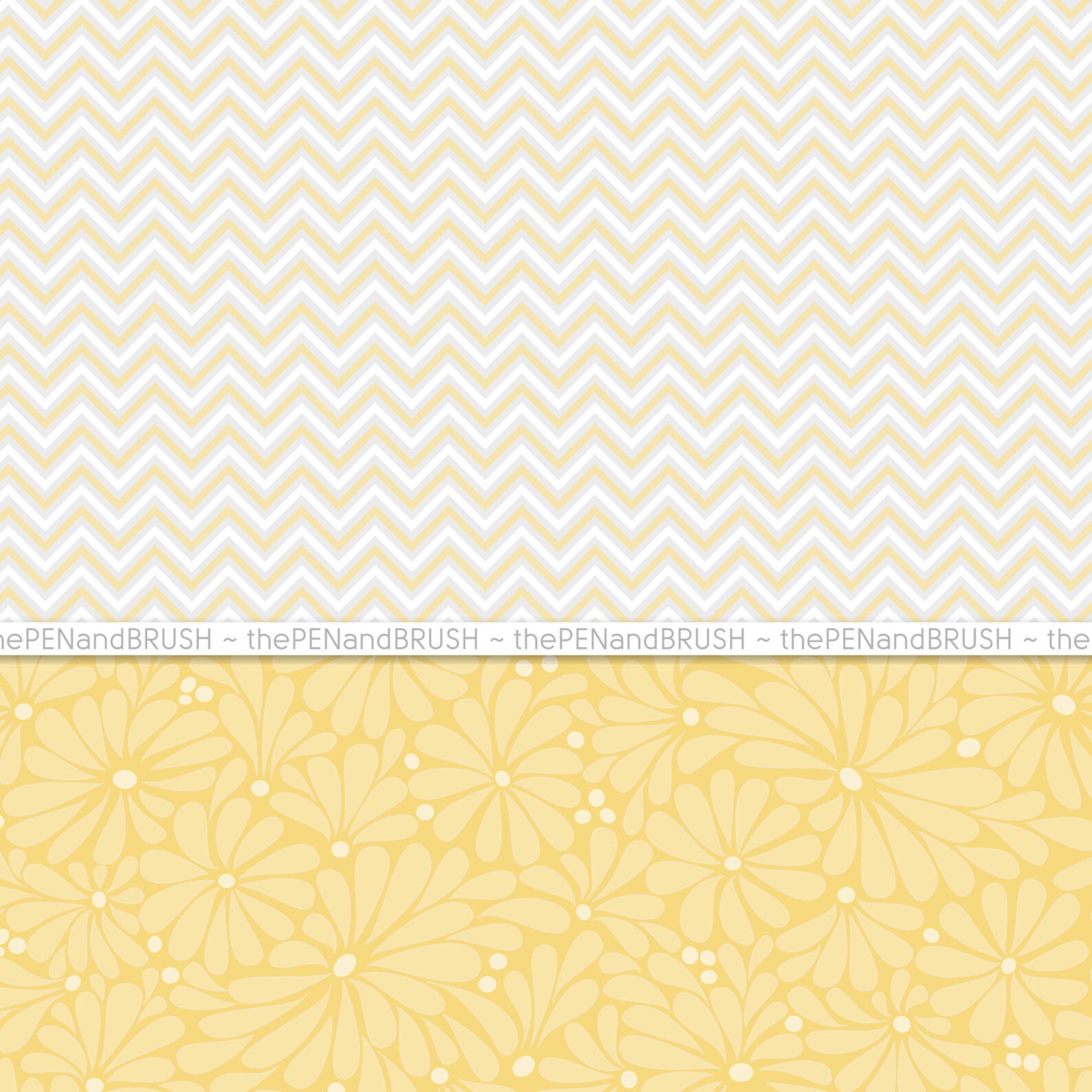 Digital Paper Pack // Sunshine Daisy // Printable Paper // - Etsy