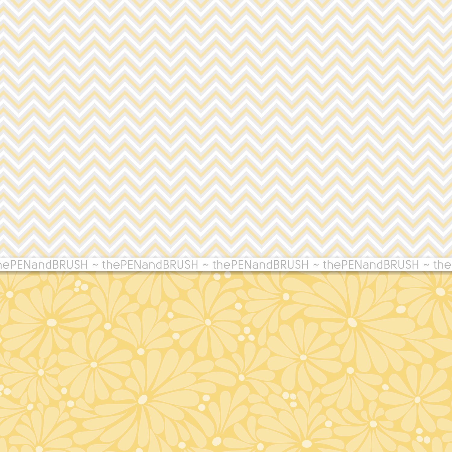 Digital Paper Pack // Sunshine Daisy // Printable Paper // - Etsy
