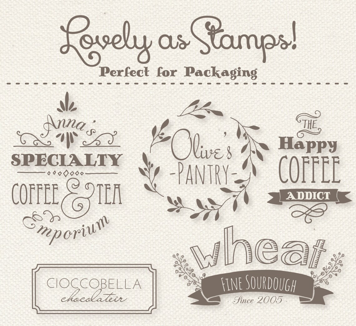 Foodie Logo Design Templates Set 5 // PSD & Vector EPS // Photoshop ...
