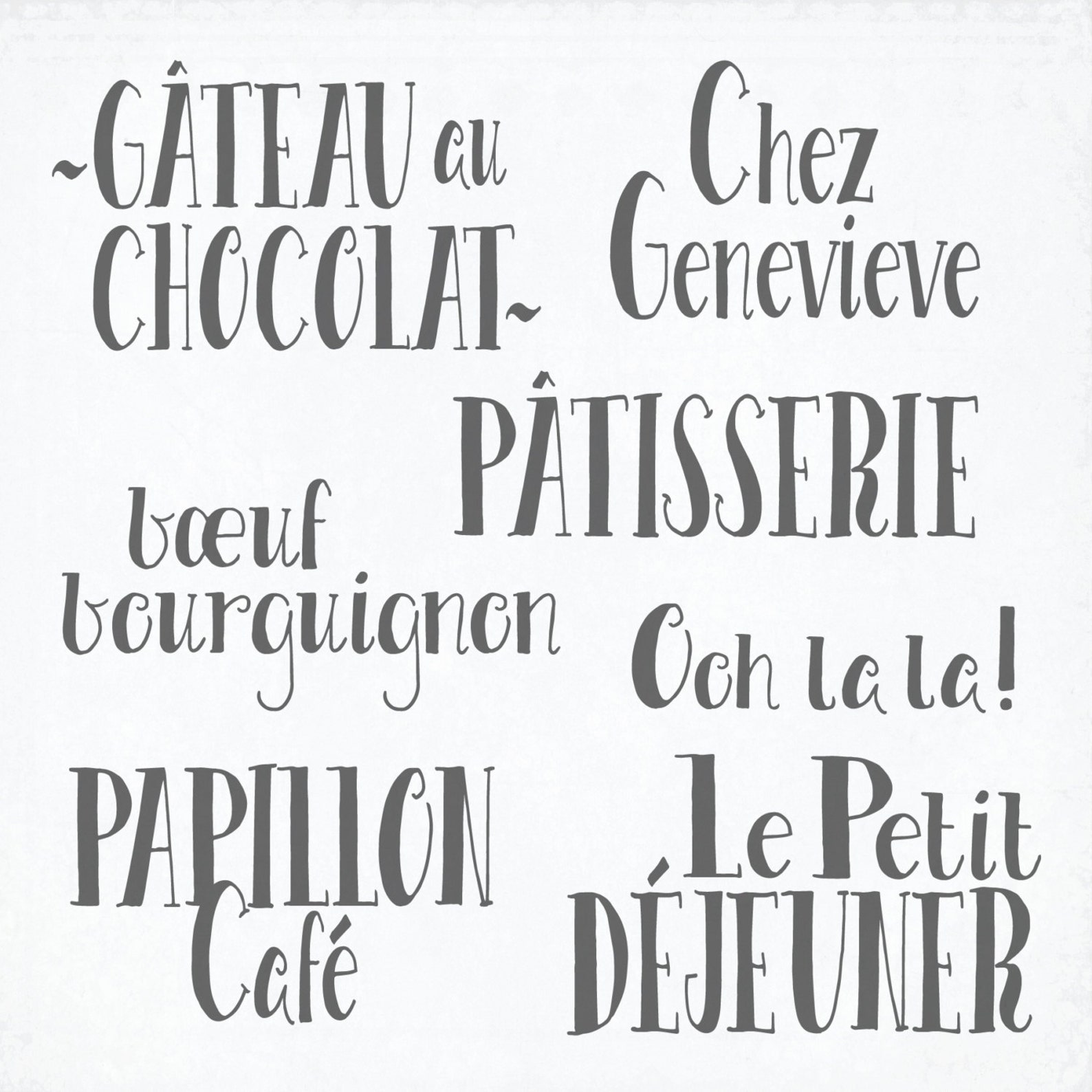 French Font, Le Petit Parisien, Digital Font Download, Hand Lettering ...