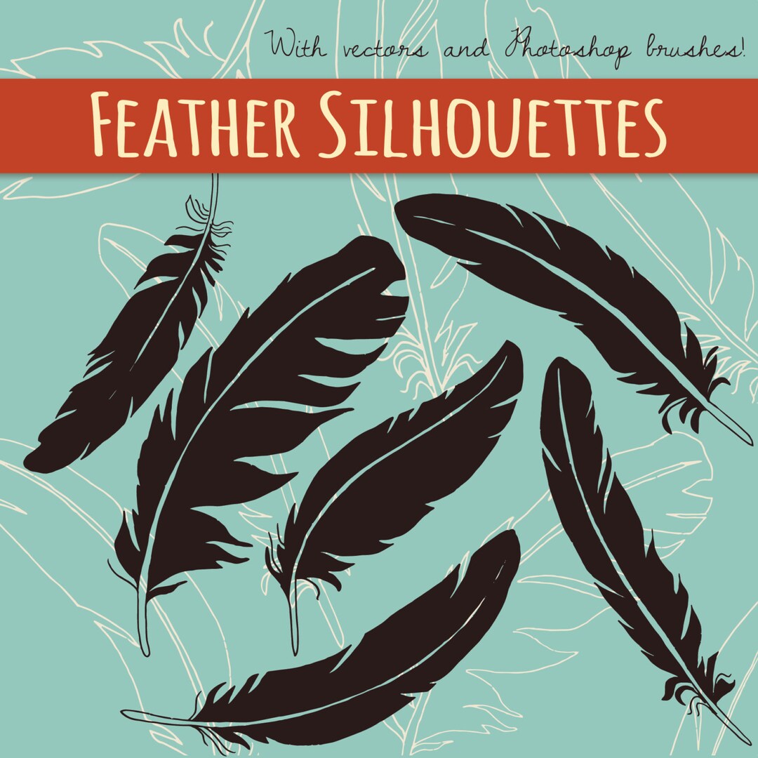 Feather Clipart Set, Hand Drawn Clipart Feathers, Boho Feathers, Tribal ...