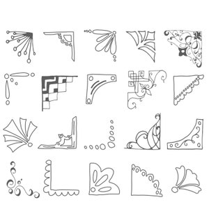 CLIP ART: Cute Picture Corners // Hand Drawn Bespoke // Whimsical ...