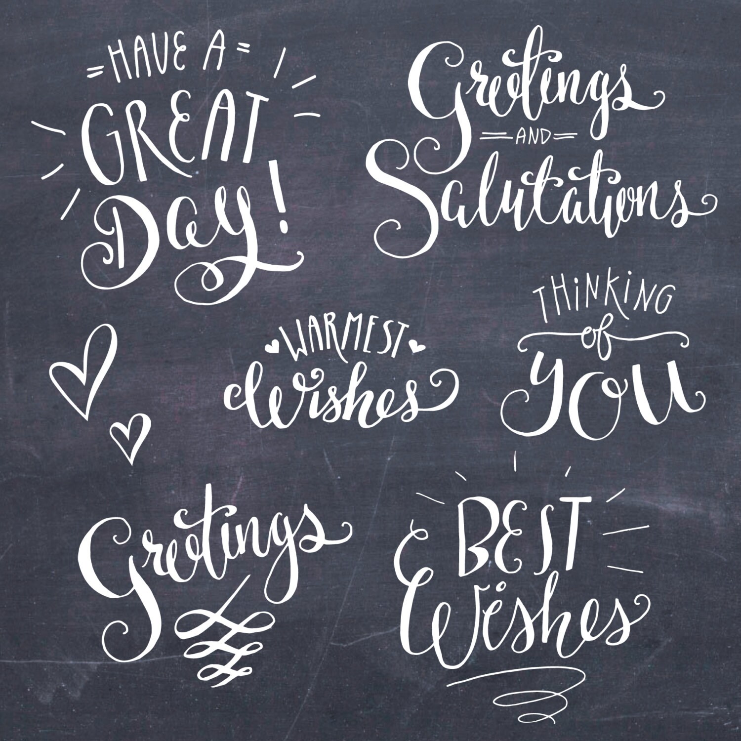 Card Making Clipart Set, Word Art Greetings and Messages, Photo ...