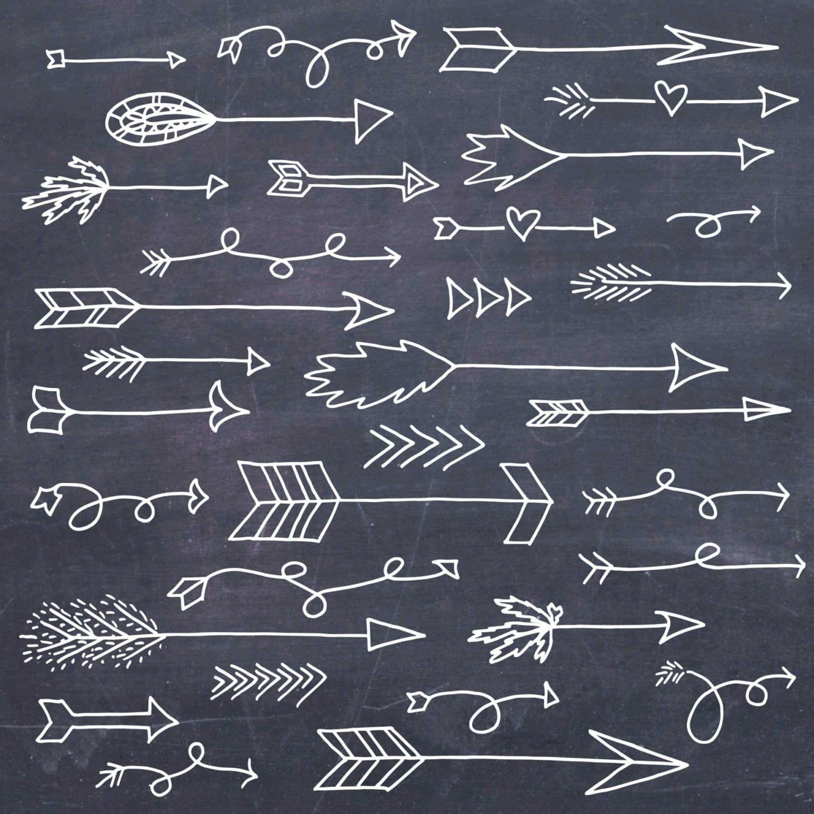 Arrow Clipart Set, 32 Clipart Arrows, Digital Clipart, Arrow Text ...