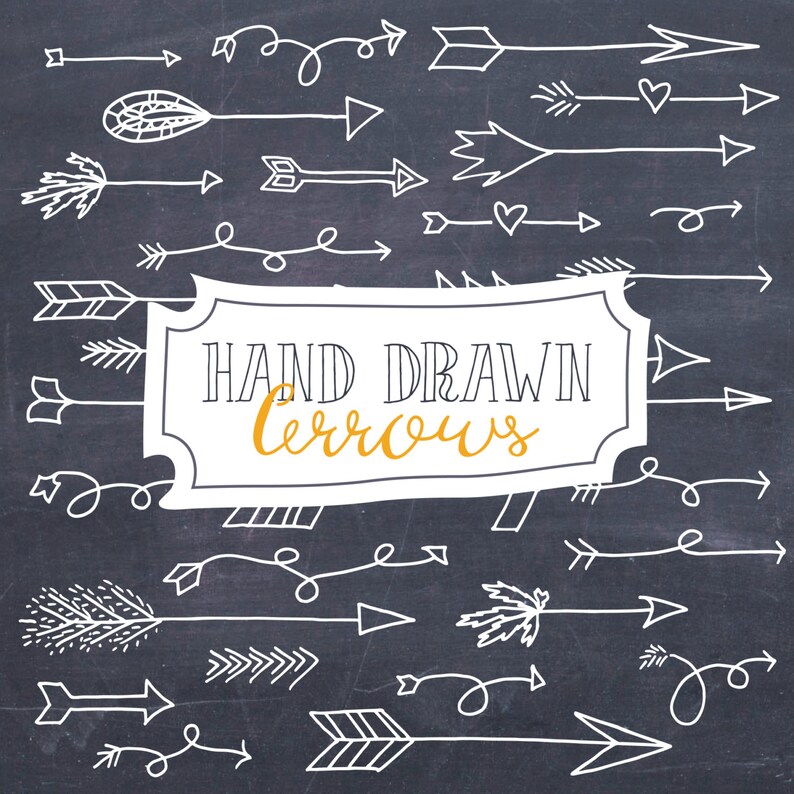 Arrow Clipart Set, 32 Clipart Arrows, Digital Clipart, Arrow Text ...