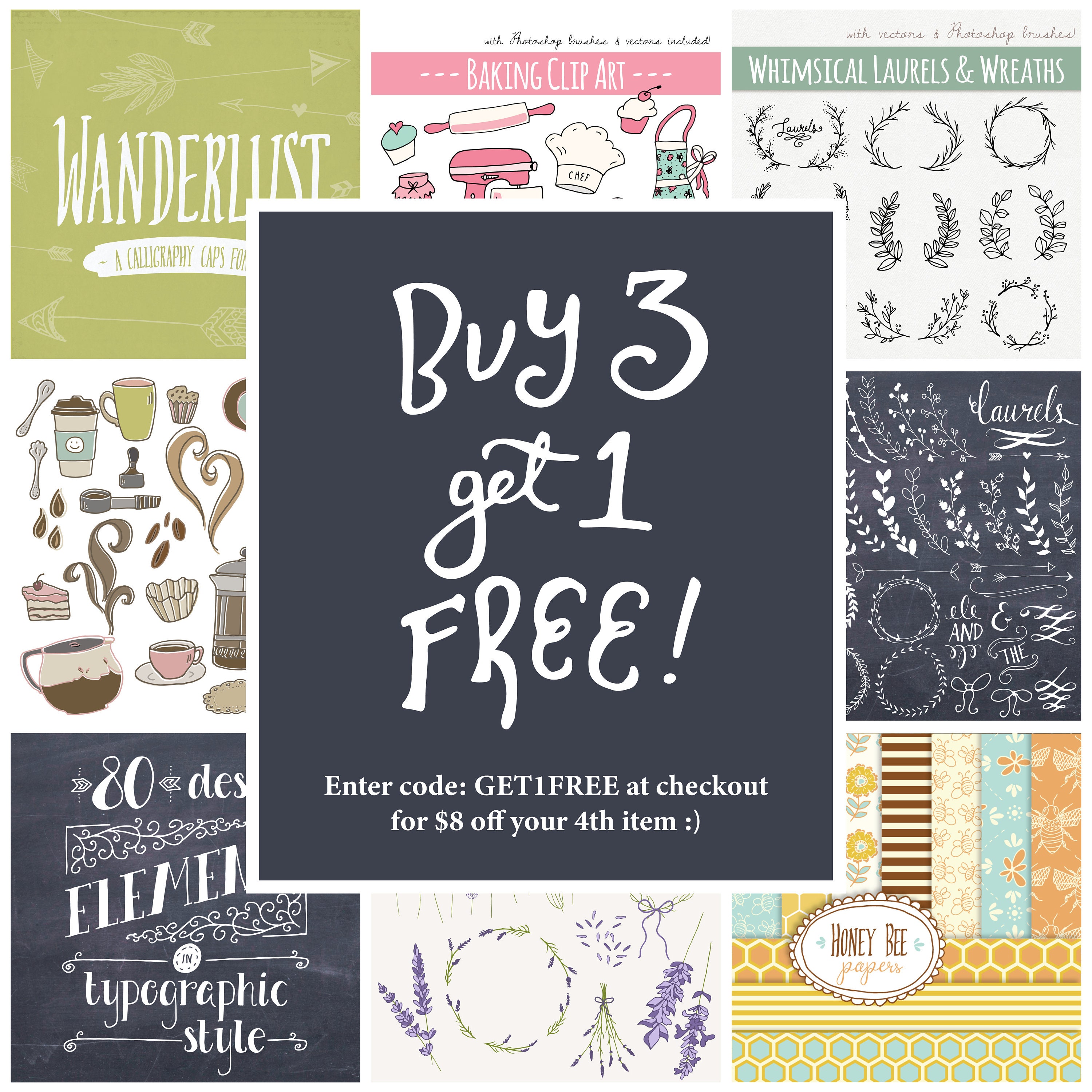 Happy Halloween Clip Art Bundle // Halloween Clipart PNG, Witch Ghost ...