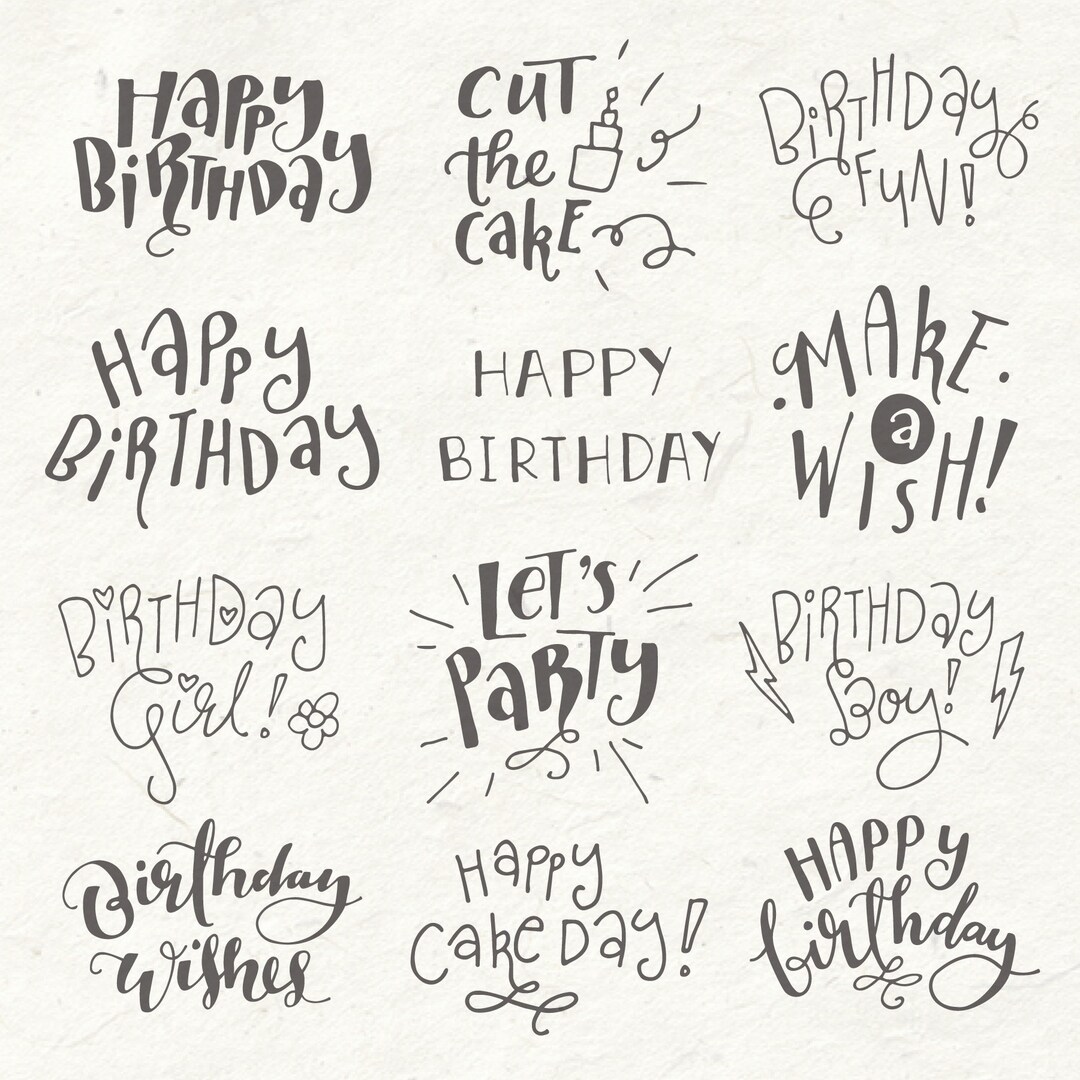 Birthday Clipart Set, Kids Party Clipart, Happy Birthday Clipart ...