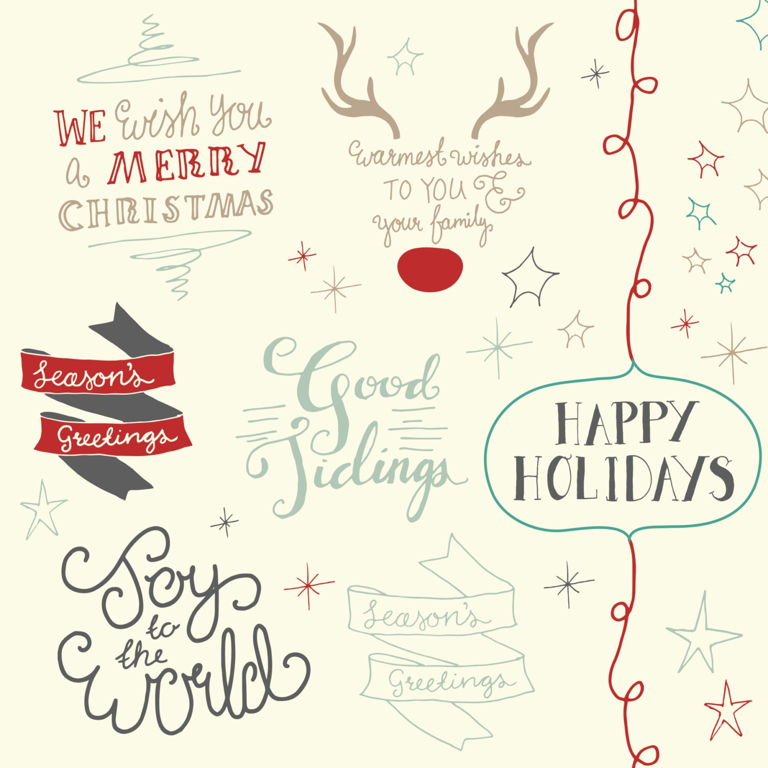 Christmas Clipart, Christmas Overlays, Holiday Clipart, Clip Art ...