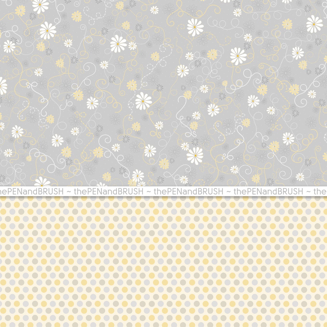 Digital Paper Pack // Sunshine Daisy // Printable Paper // - Etsy