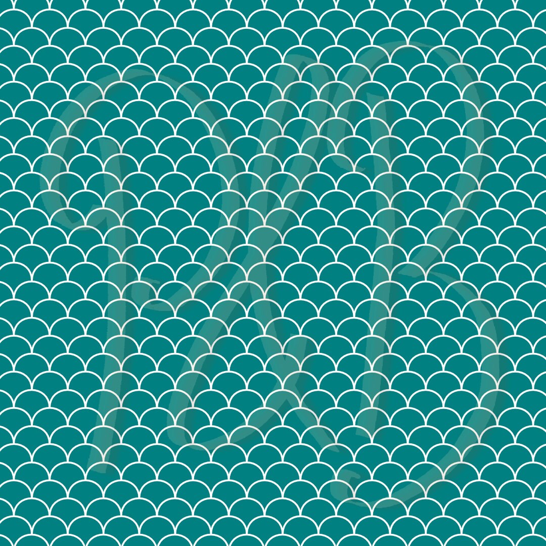 Scale Pattern Paper Pack, Digital Papers, Asian, Oriental, Blue Green ...