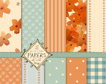 Digital Paper Pack // Sunshine Daisy // Printable Paper