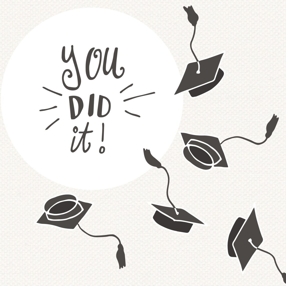 Graduation Clip Art // Greeting Message Stamp // Vector Eps Psd Png ...