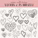 Doodle Heart Clipart Set, 28 Cute Heart Doodles, Valentines Clipart ...