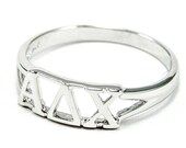 Alpha Delta Chi Sterling Silver Ring // ΑΔΧ Sorority Ring // | Etsy