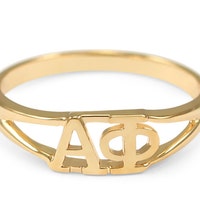 Alpha Gamma Delta Sterling Silver Infinity Ring // ΑΓΔ Sorority Jewelry ...