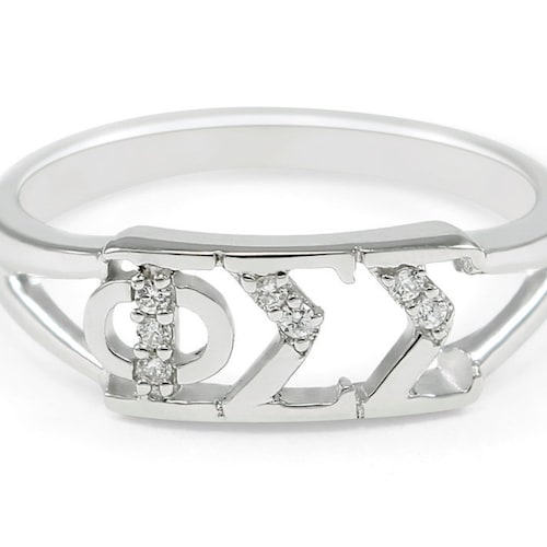 Sigma Sigma Sigma Sterling Silver Ring // Sorority Jewelry - Etsy