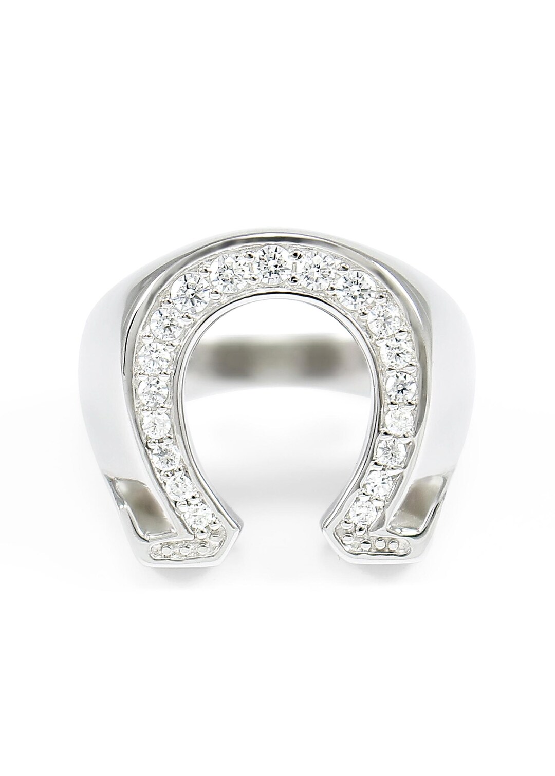Sterling Silver Omega Ring With 20 Stones - Etsy