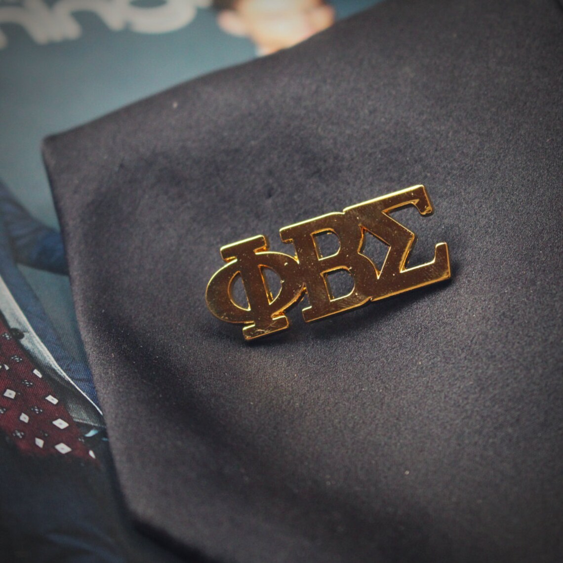 Phi Beta Sigma 14k Gold Plated Lapel Pin // Fraternity Gifts // ΦΒΣ ...